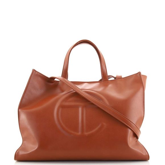 Telfar | Bags | Telfar Shopping Tote Faux Leather Medium Brown | Poshmark